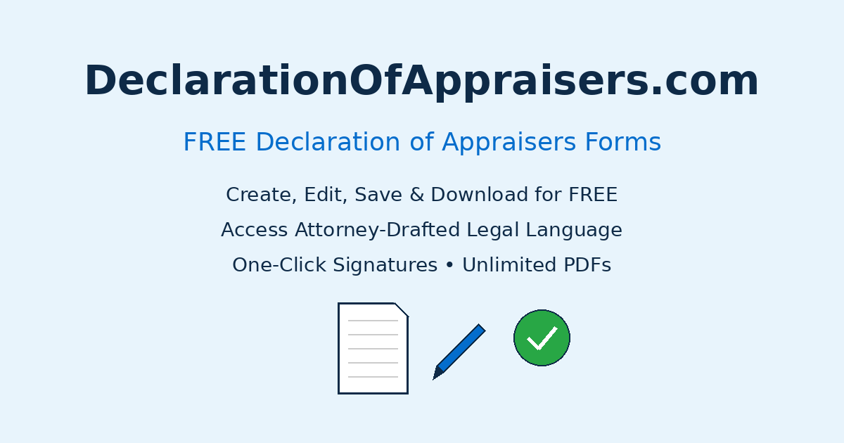 Declaration of Appraisers - Insurance Claim Documentation